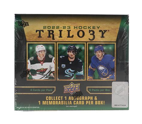 2022 23 Upper Deck Trilogy Hockey Hobby Box DA Card World