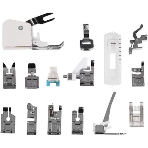 15pcs Pieds Presseurs pour Machine à Coudre Ensemble Marche Pied kit