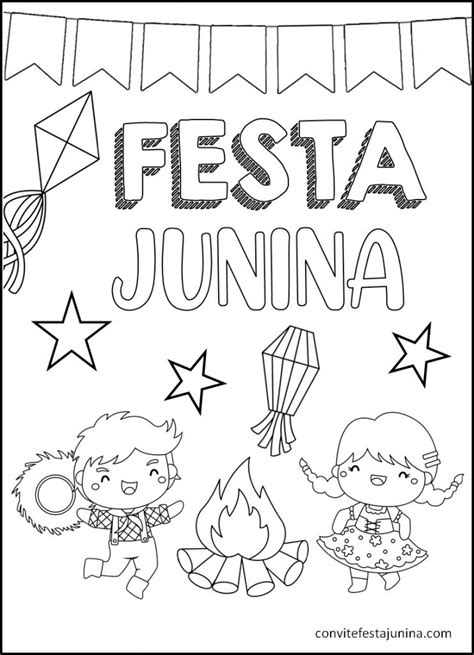 Desenhos De Festas Juninas Para Imprimir E Colorir Pintar Educa O The