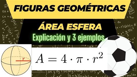 Cómo calcular el ÁREA de una ESFERA Fórmula y 3 ejemplos paso a paso