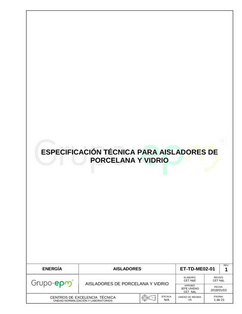 PDF ESPECIFICACIÓN TÉCNICA PARA AISLADORES DE DOKUMEN TIPS