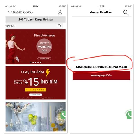 Madame coco mobil Türkçe karakter sorunu Test Relic