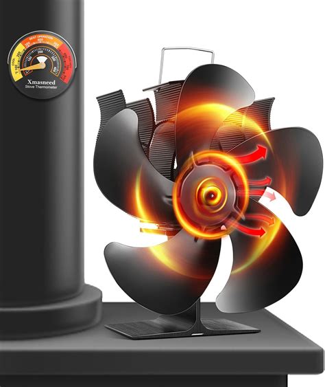 CWLAKON Ventilateur de poêle à bois grande taille alimenté par la