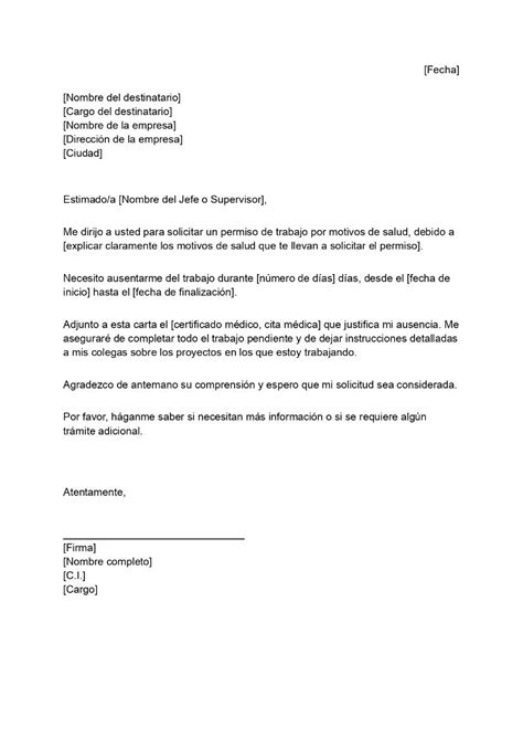Carta De Permiso Laboral Por Enfermedad Image To U