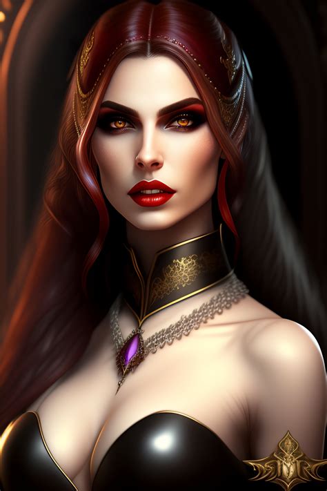 Lexica Female Vampire Dark Fantasy Dnd Portrait Pale Skin Dark