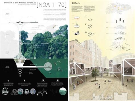 Láminas de presentación arquitectura urbanismo y construcción