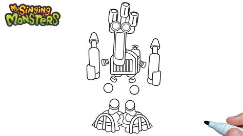 How To Draw A Fire Haven Epic Wubbox From My Singing Monsters Step By