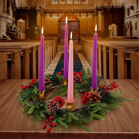 Amazon Christmas Advent Candle Wreath Set 17 7in Christmas Wreath