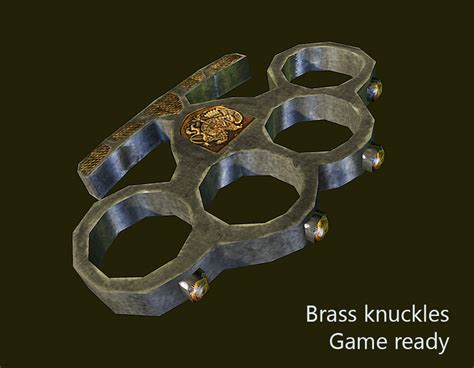 Brass Knuckles 3d Model 19 Max Obj C4d Fbx Stl Free3d