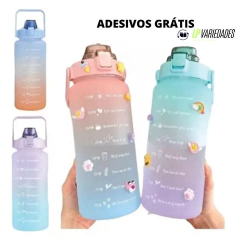 Kit 3 Garrafa Agua Squeeze Galão Lembretes beber Agua Shopee Brasil
