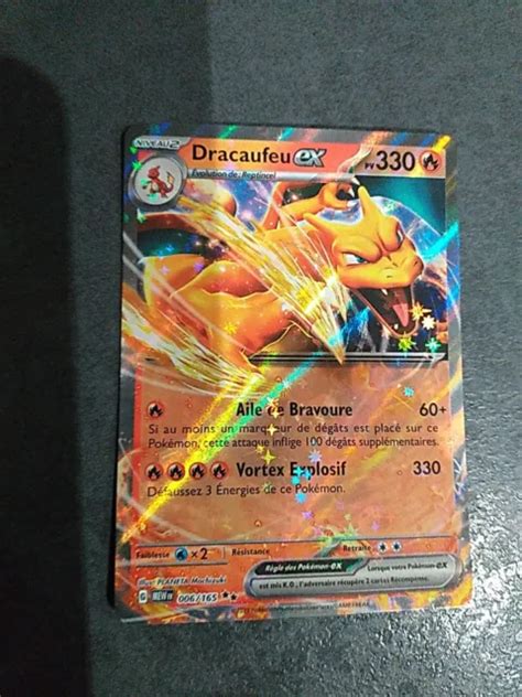 CARTE POKÉMON DRACAUFEU EX 006 165 EV3 5 MEW 151 FR NEUVE EUR 3 15