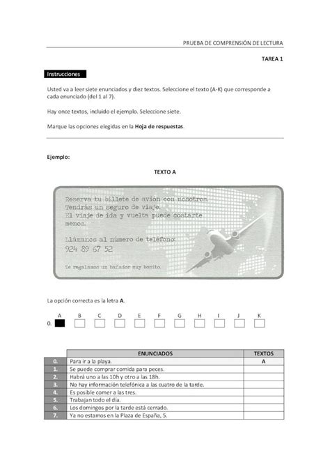 PDF A2 Prueba Comprensi n Lectora PRUEBA DE COMPRENSIÓN DE LECTURA