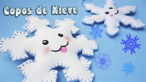 Copos De Nieve Kawaii Hechos De Fieltro Y Goma Eva O Foamy Diy Scaly