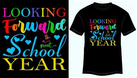 Wir Freuen Uns Auf Ein Tolles Schuljahr T Shirt Design Typografie