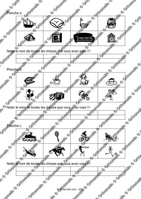 Ressource Orthophonie Jeux De M Moire Visuelle Orthomalin