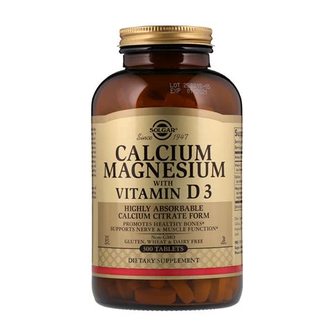 Solgar Calcium Magnesium With Vitamin D Tablets By Iherb