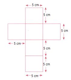 Make A Net Of A Cube Of Side Cm
