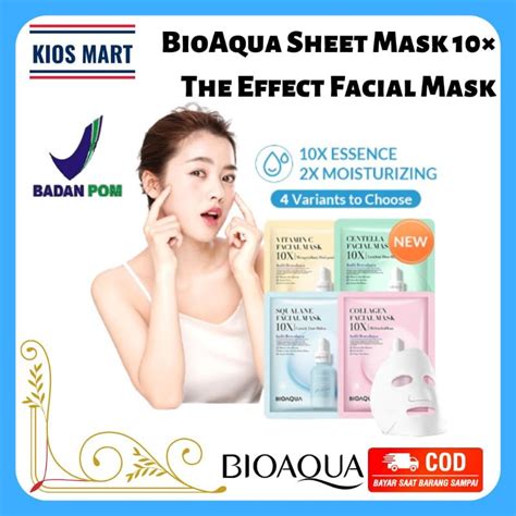 Jual Bioaqua Sheet Mask 10x The Effect Masker Wajah Indonesia Shopee