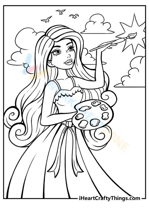 Barbie Princess Power Coloring Pages