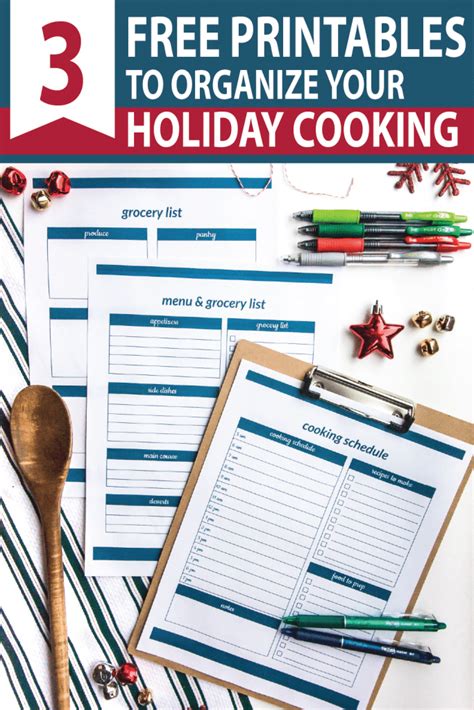 Free Printable Christmas Menu Planner Cooking Schedule Small Stuff