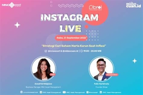 Simak IG Live MNC Asset X Midas Cuan Strategi Cari Saham Harta Karun