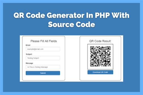 qr code generator in php with source code