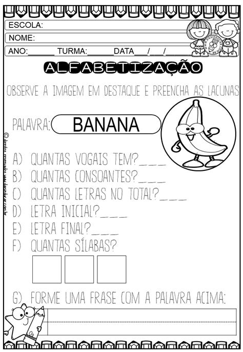Atividades Para Alfabetiza O Ano Dani Educar
