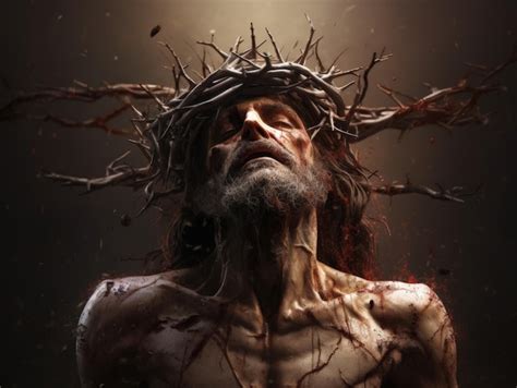 Premium AI Image A Digital Painting Of A Crown Of Thorns With The