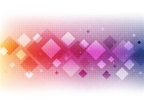 Fondo geométrico abstracto con cuadrados coloridos Vector Premium