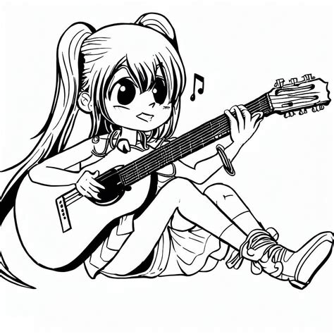 Coloriage Jolie Fille Manga télécharger et imprimer gratuit sur