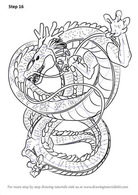 How To Draw Shenron From Dragon Ball Z Dragon Ball Z Step By Step