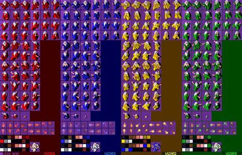 Wizards Video Game Sprites Arcade Pixel