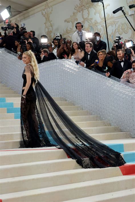 Gigi Hadid Wears Edgy Corset And Sheer Skirt 2023 Met Gala