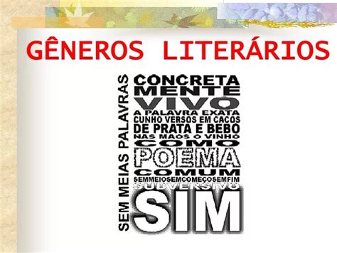 PPT GÊNEROS LITERÁRIOS PowerPoint Presentation free download ID