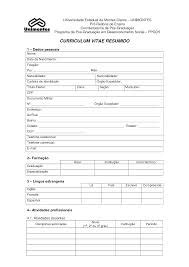 CURRICULUM VITAE SIMPLES PARA PREENCHER E IMPRIMIR Botucatu Guia