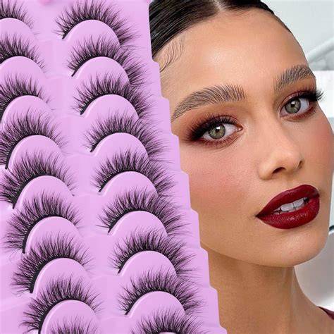 Amazon Lashes Natural Look Wispy False Eyelashes 3D Natural Faux