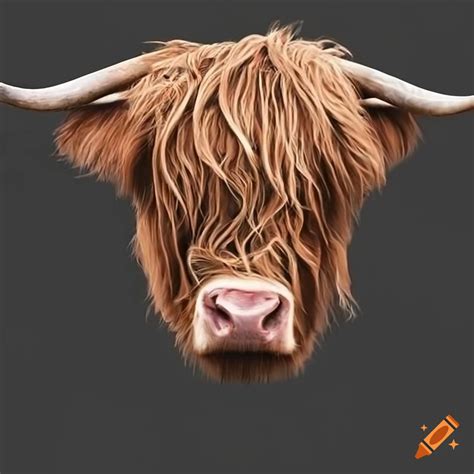 Minimalist Highland Cow Artwork On Craiyon