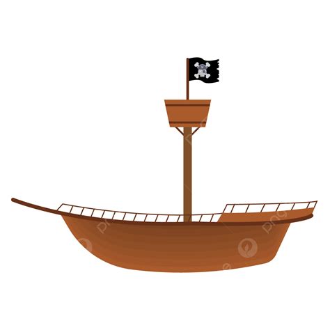Navio Pirata Vetor PNG Navio Barco De Madeira Pirata Imagem PNG E