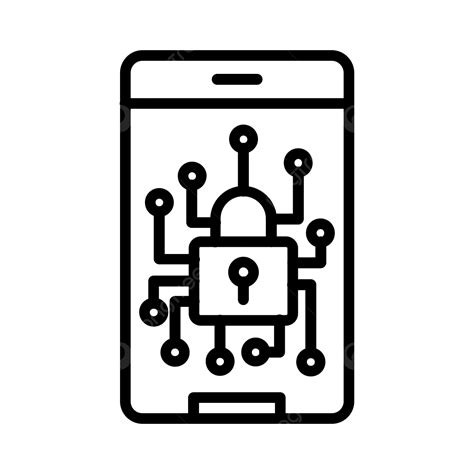 ícone Da Linha De Criptografia Vetor PNG Cibernético Segurança