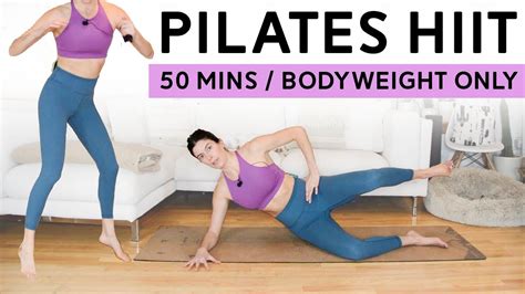 Pilates HIIT Workout 50 Min Class No Equipment Needed YouTube