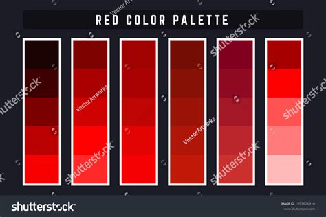Red Vector Color Palette Stylish Design 스톡 벡터 로열티 프리 1957626916
