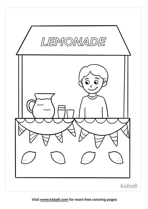 Lemonade Stand Coloring Pages