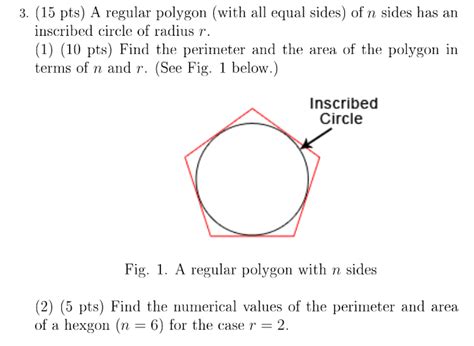 solved a regular polygon with all equal sides of n sides