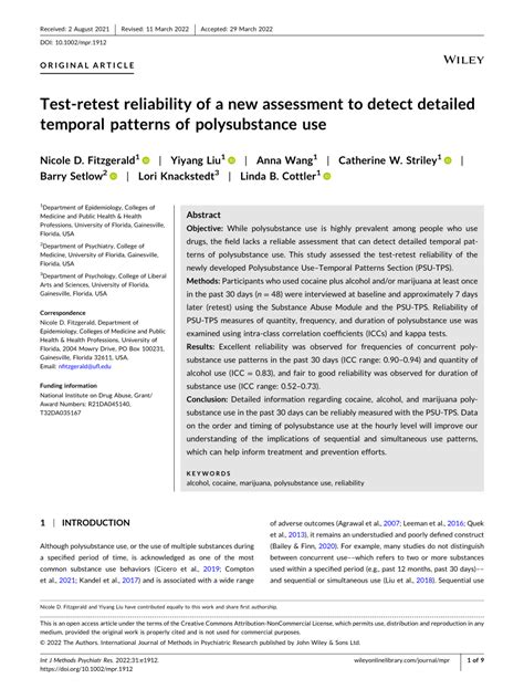 pdf test‐retest reliability of a new assessment to detect detailed temporal patterns of