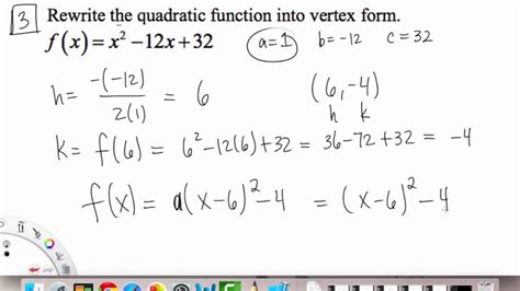 quadratic functions examples 3 4 precalculus griti youtube