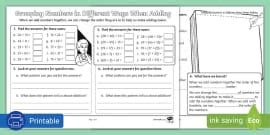 Comparing Number Sentences Activity Sheet Teacher Made