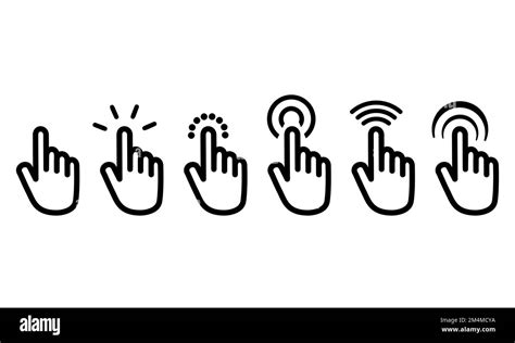 Vector Cursors Icons Click Set Stock Vector Image Art Alamy