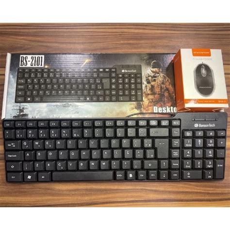 Teclado E Mouse Abnt Fio Usb Kit Para Computador Notebook Inform Tica