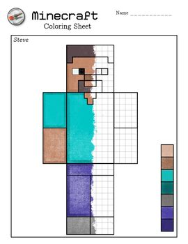 Minecraft Templates Color Examples Pixel Art Creeper Enderman
