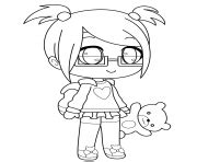 Coloriage Gacha Life Summer Beach Ball Girl JeColorie